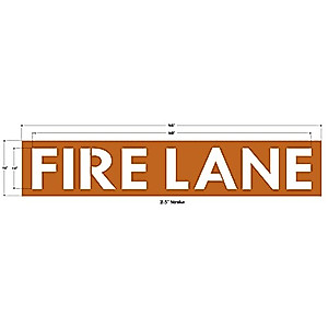 APS 12" FIRE LANE NO PARKING Stencil for Parking Lot | Parking Lot Stencils for Painting | Reusable No Parking Fire Lane Pavement Stencils for Parking Lot Markings | Made in USA w/Recycled Cardboard