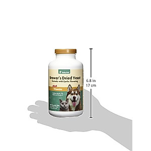 NaturVet Brewers Dried Yeast Formula with Garlic Flavoring Plus Vitamins for Dogs and Cats, Chewable Tablets, Made in The USA with Globally Source Ingredients 1000 Count