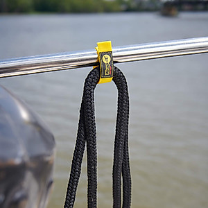 Quick-Straps by Wrap-It Storage - 12" (12 Pack) Yellow - Extension Cord Holder for RV and Boat Organizing