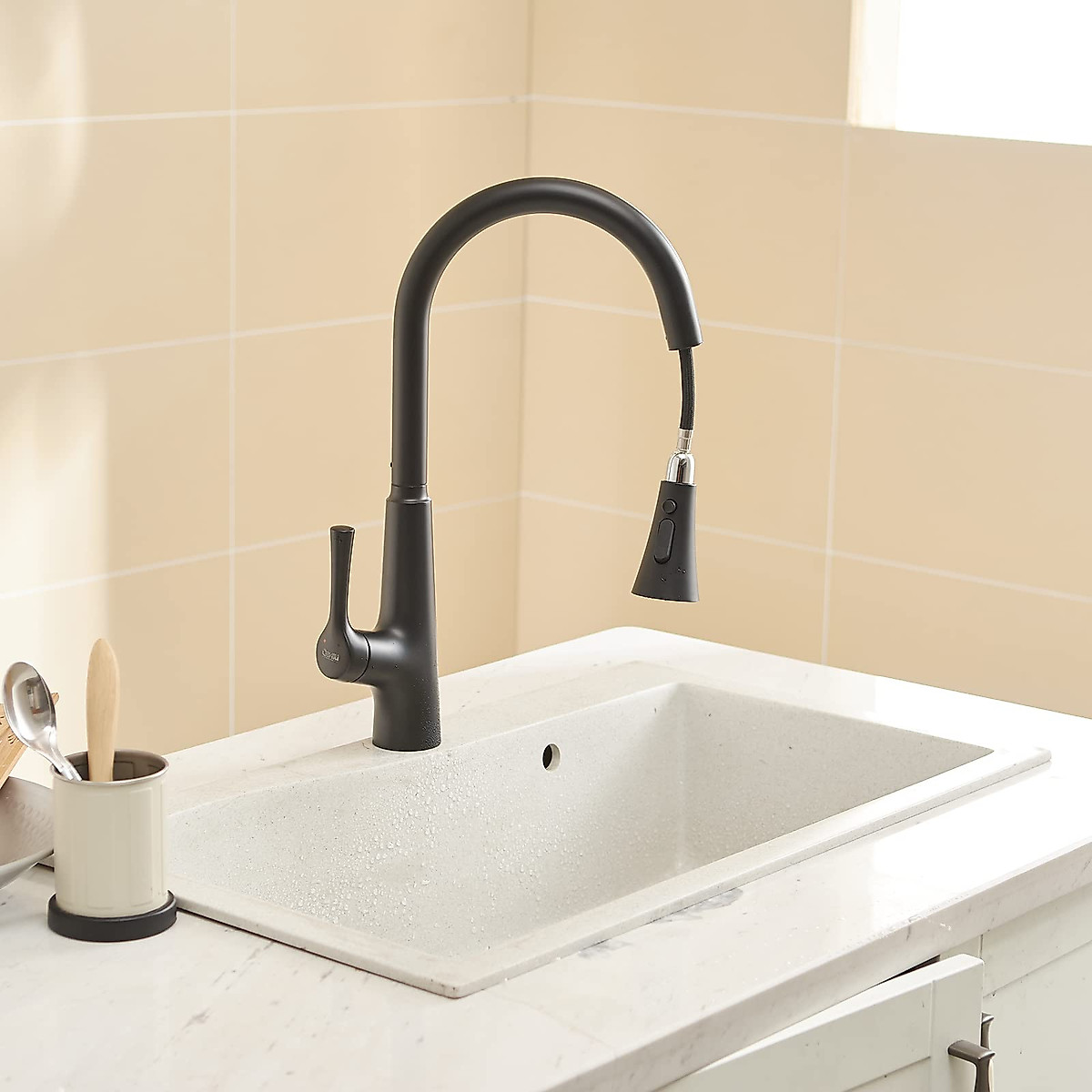 LIVIZA Touchless Kitchen Faucet with Pull Down Sprayer, Single Handle Motion Sensor Activated, Hands-Free Kitchen Sink Faucet, Brushed Nickel