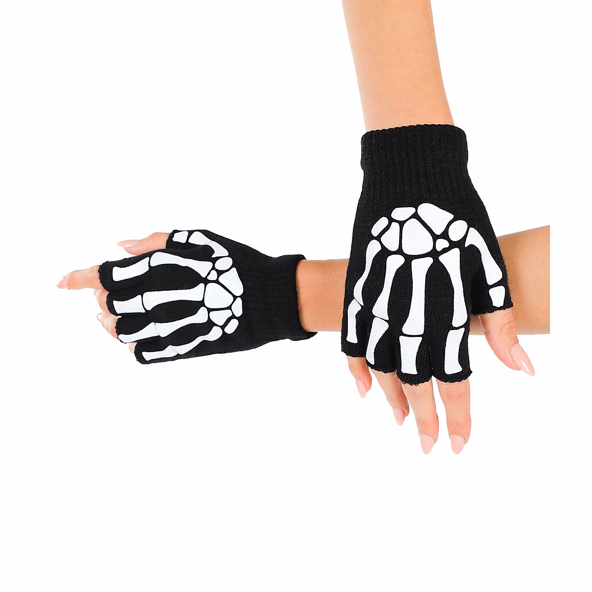 Tipsy Elves Fingerless Skeleton Gloves