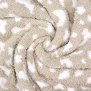 Soft Baby Blanket Baby Cozy Blanket Swaddling Blanket for Newborn Nursery Knit Leopard 30x40 Inch Beige Cheetah