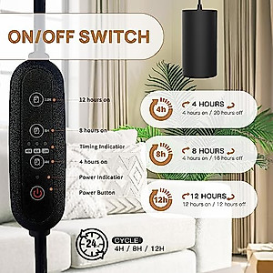 STERREN Plant Grow Light,Led Pendant Light for Indoor Plants,Full Spectrum Hanging Grow Lights with 21 FT Height Adjustable Power Cord, Auto Timer,ON/Off Switch Plant Lights for Indoor Growing