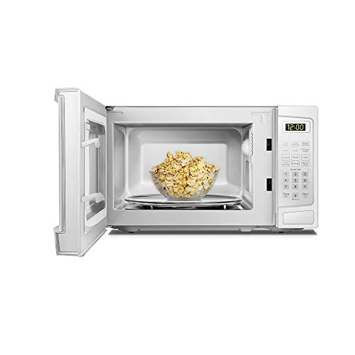 Danby DBMW0720BWW 0.7 Cu.Ft. Countertop Microwave In White - 700 Watts, Small Microwave With Push Button Door