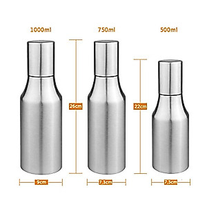 Flyboo Olive Oil Dispenser 34oz Oil Bottle Stainless Steel Leak Proof Olive Oil Decanter for Kitchen