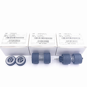 Case of 10 Pack,OKLILI PA03575-K011 PA03575-K012 PA03575-K013 Pick Roller Set Brake Roller Separator Roller Compatible with Fujitsu fi-6400 fi-6420 fi-6800 fi-7800 fi-7900