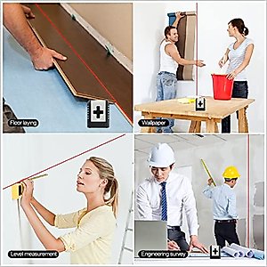 Laser Level, XRCLIF 50ft Self Leveling Laser Level with Vertical and Horizontal Line, Red Beam Cross Line Laser for Construction Picture Hanging Wall Painting Floor Tile - Magnetic Base Included