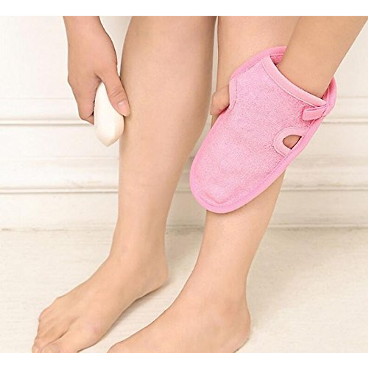 3PCS Bathing Mittens Shower Soft Skin Care Face Body Wash Massage Spa Mitt for Adult and Kids(Color Random)
