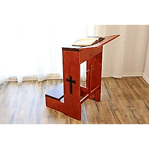 Guangshuohui Prayer Bench Stool,Prayer's Kneeler Pads Wooden Church Prayer Bench Stool Table Chair Padded Kneeler Shelf Folding, Prayer Bench for Kneeling at Home (20" x25'x32'H (50x65x80cm H))