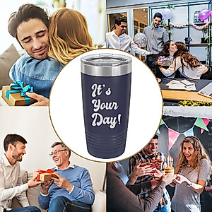 Personalized Tumbler with Your Text or Logo, Custom Stainless Steel Travel Mugs, Engraved Coffee Mugs with Lid, Double Wall Insulated, Personalized Bulk Pack, Christmas Birthday Gifts (20oz, 12 count)