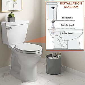 boeemi Toilet Tank Replacement kit Includes Waterproof Rubber Washer for Toilet Tank Bolts and Universal Heavy Duty Toilet Tank to Bowl Bolts