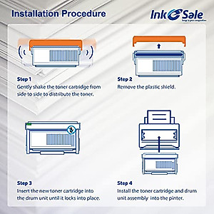 INK E-SALE Compatible Toner Cartridge Replacement for Brother TN850 TN820 use for DCP-L5500DN HL-L5000D HL-L5200DWT HL-L6200DWT MFC-L5700DW MFC-L5800DW MFC-L6700DW (2 Pack Black, Upgraded Version)