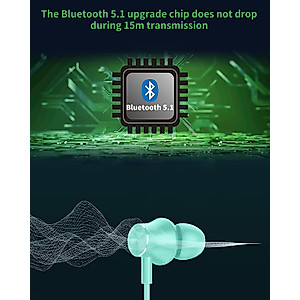 Nepartak 200-Hour Playtime Neckband Bluetooth Earphones, Hi-Fi Sound, Comfortable Fit, Perfect for Sports & Commuting