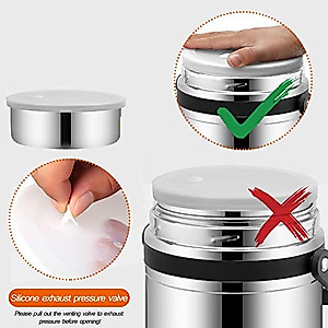 Thermos for Hot Food,88oz Wide Mouth Soup Thermos,Large Food Thermos,Multiple Tier Food Flask with Handle,Thermal Soup Container,Stainless Steel Food Jar,Travel Insulated Lunch Box,Lunch Container