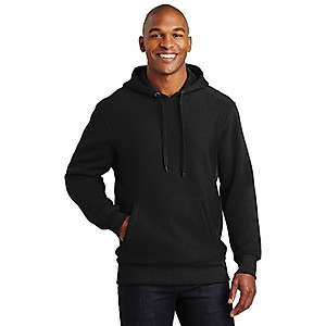 SPORT-TEK Men's Super Heavyweight Pullover Hooded Sweatshirt XXL Black