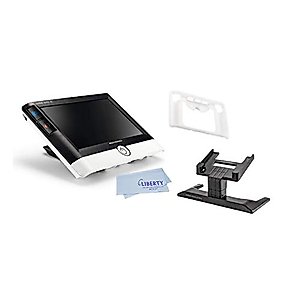 Eschenbach Visolux Digital HD Bundle with Bumper Case and Base- Advanced Portable Color Video Magnifier (7” LCD Screen with Anti-Glare Coating, HD Camera, & Built-in Stand) with Liberty Cleaning Cloth