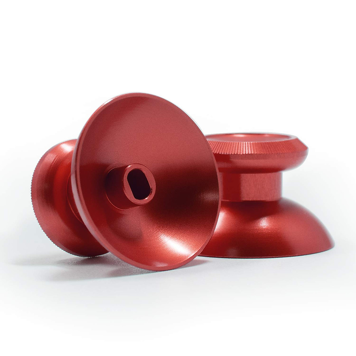 TOMSIN Metal Thumbsticks for Xbox One/ PS4 Controllers, Aluminum Joysticks Replacement Parts for Xbox One S (2 Pcs) (Red)