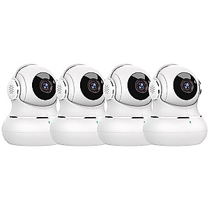 litokam Indoor Security Cameras 4pcs, 1080P Pet Camera with Night Version, 360° Smart Cameras with Motion Detection, 2-Way Audio, WiFi Home Camera Compatible with Alexa