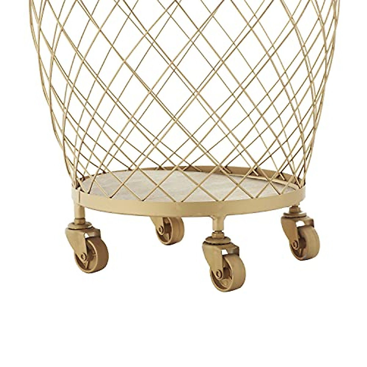 Deco 79 Modern Metal Wedge Storage Cart, Set of 2 15", 21"H, Gold