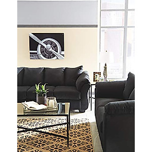 Signature Design by Ashley Darcy Classic Contemporary Sofa, Black