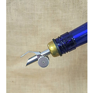 Set of 2 Stainless Steel / Gold Weighted Olive Oil Pourer with Flap w/Signature Picks