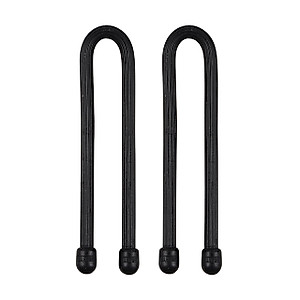 Nite Ize GT6-2PK-01 Original Gear Rubber Twist Tie, 2 Count (Pack of 1), Black