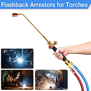 Welspo Oxygen Acetylene Flashback Arrestors Set 9/16-18 Threads for Torch