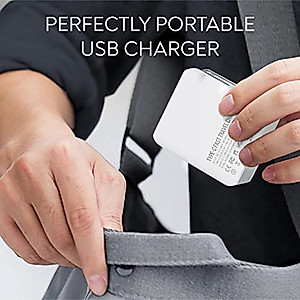 USB C Charger, MANTO 30W 2 Port PD Fast Charger with 20W USB-C Power Adapter, Foldable International Travel Adapter with UK US EU Australia Plug for iPhone, iPad, Galaxy, and More