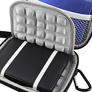 Lacdo Hard Drive Carrying Case for Western Digital WD My Passport Ultra WD Elements SE WD Gaming Portable External Hard Drive 1TB 2TB 3TB 4TB 5TB USB 3.0 2.5 Inch HDD EVA Shockproof Travel Bag, Black