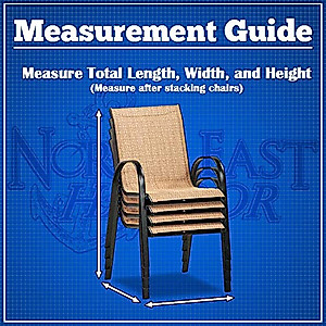 North East Harbor NEH Outdoor Stackable-Chair Patio Furniture Cover - 28" W x 30" D x 49" H - Breathable Material, Sunray Protected, and Weather Resistant Storage Cover - Gray with Black Hem