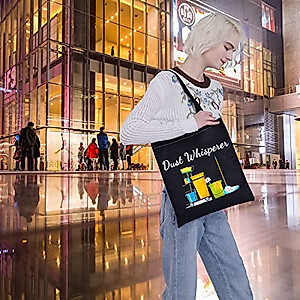 VAMSII Cleaning Lady Gifts Dust Whisperer Tote Bag Housekeeper Appreciation Gifts for Housekeeping Squad Crew Shopping Bag (Dust Whisperer)