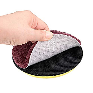uxcell 5 Inch 400 Grit Drill Power Brush Tile Scrubber Scouring Pads Cleaning Tool 5pcs