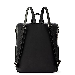 The Sak Los Feliz Backpack in Leather, Detachable Shoulder Strap, Black