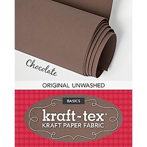 kraft-tex Chocolate Original Unwashed: Kraft Fabric Paper, 19” x 1.5 Yard Roll (kraft-tex Basics)