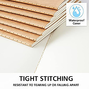 8 Pack Blank Kraft Notebooks, Feela Unlined Sketchbook Note Pad Travel Journal for Drawing Doodling Writing, Journal Bulk For Women Kids Students Office School Supplies, A5, 60 Pages, 8.3” X 5.5”