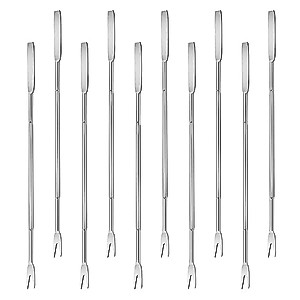 Multitools 10pcs Seafood Forks Picks Stainless Steel Crab Peeling Needle Nut Picker Tool Seafood Plier Walnut Tools Lobster Crab Leg Plier Crab Picks Household Tools