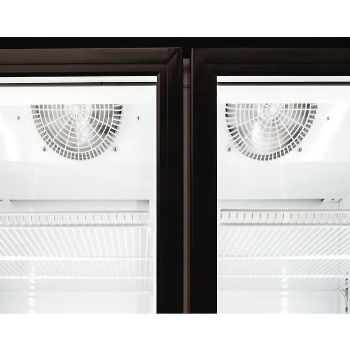 Procool Refrigeration Glass 2 Door Upright Display Cooler "Ice Cold Drinks" Design; 35 Cubic Ft., 45" Wide