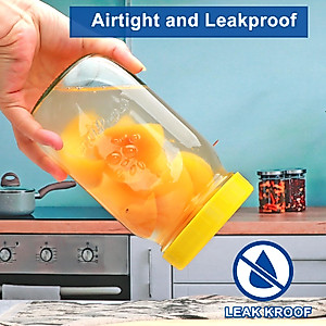 Brajttt Mouth Mason Jars 9 Pack Glass Jars with Lid and Bands,32 oz Large Mason Jars for Food Storage,Pickling,Dry Food,Snacks,Candies,Jam,Honey,Jelly