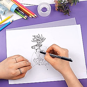 Translucent Vellum Paper 8.5x11 Inches, 50 Sheets Printable Transparent 93GSM/63LBS Vellum Paper for Printing Sketching Tracing Drawing