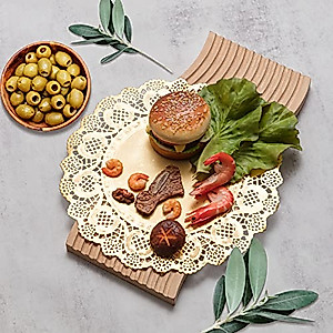 200 Pcs Gold Paper Doilies for Tables Set Lace Round Paper Placemats Decorative Disposable Placemats Doily Paper Pad for Dinner Plates Cake Dessert Crafts Wedding Tableware Party Decor (12 Inch)