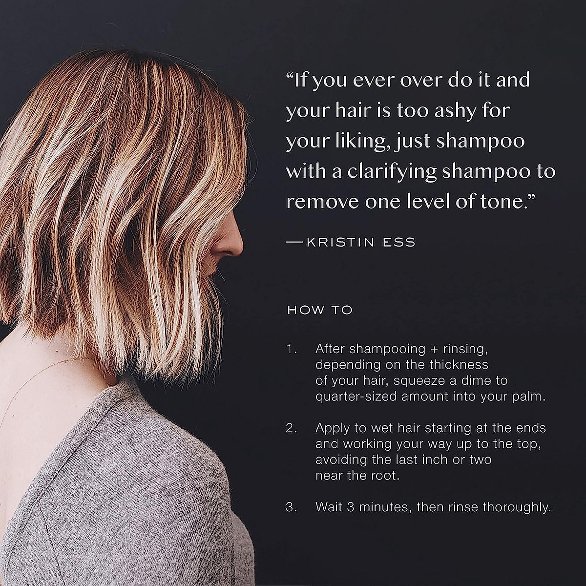 Kristin Ess Hair The One Purple Conditioner, Toning for Blonde Hair, Neutralizes Brass + Yellow Tones, Sulfate and Paraben Free, Color + Keratin Safe, 10 Fl Oz (Pack of 2)