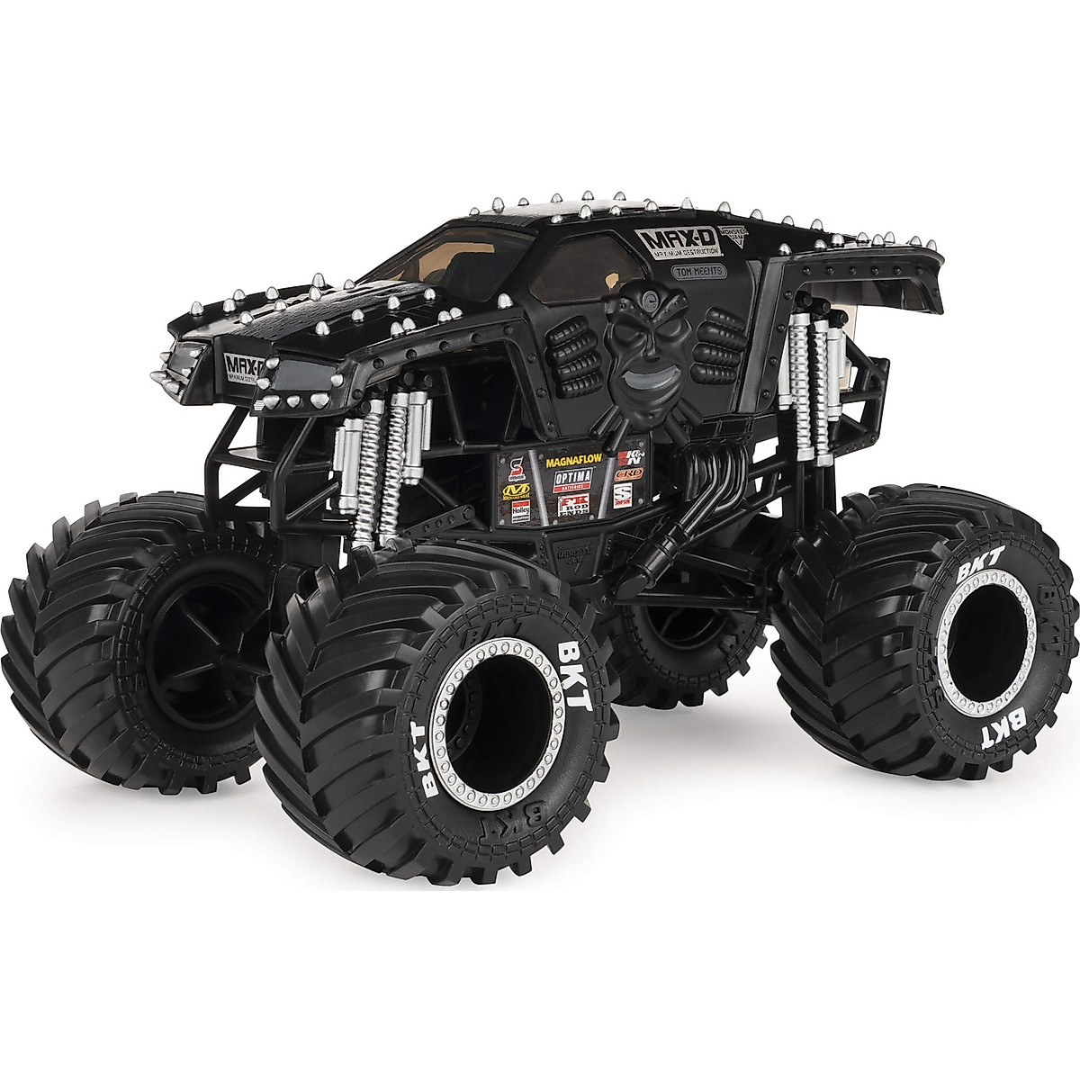 Monster Jam Official Max-D Monster Truck - Max-D Collector 1:24 Scale Die-Cast Vehicle - Chrome Rims and BKT Tread Tires for Use in All Playsets - Collectible for Fans & Birthday Parties