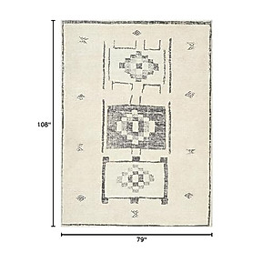 Livabliss x Becki Owens Solana Global Area Rug, 6'7" x 9', Taupe/Cream, (7' x 9')