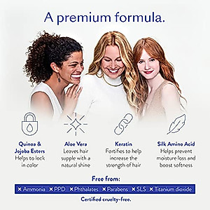 eSalon Permanent Hair Color & Hair Dye Complete Kit - Light Brown - Personal Colorist Kit for Up To 100% Gray Coverage for All Hair Types - Professional-Grade Ammonia-Free Hair Dye