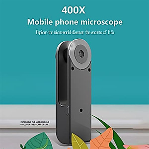 LXXSH 400X Microscope for Phone Lens Monocular Mobile Phone Camera Lens High Magnification External Universal Microscope Lens