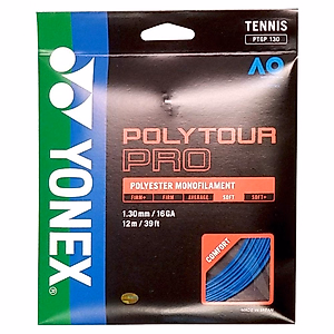 YONEX Polytour Pro 130 16 Gauge Polyester Tennis String Set (Blue)