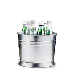 Style Setter Oak Grove Beverage Dispenser Cold Drink Dispenser w/ 2.5-Gallon Capacity Glass Jug, Galvanized Base & Leak-Proof Acrylic Spigot Great for Parties, Weddings & More