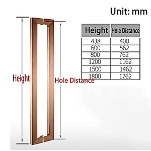 SUCHETA 60/80/100/120cm Square Entry Modern Door Handle,Modern Steel Push Pull Door Handle for Sliding Glass Shower/Barn Door/Interior Exterior Door,Fittings Included