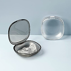 Retainer Case, Orthodontic Retainer Case, Oral care box, Beautiful And Durable, Compact And Easy To Carry (Gray)