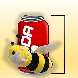 Set of 3 Plush Soft Stuffed Toy Honey Bumble Bees with Removable Masks